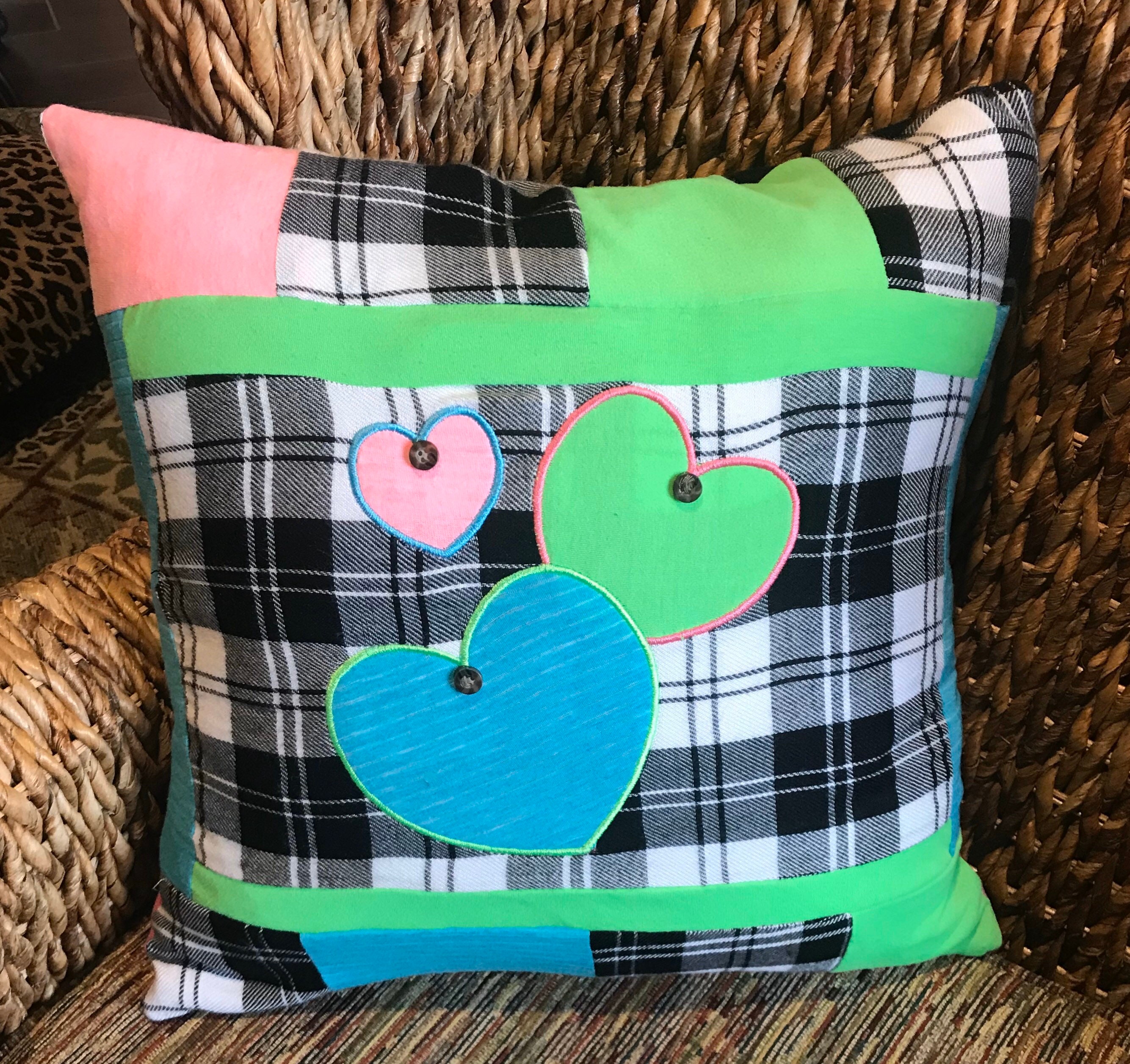 Patchwork Memory Pillow Loved Ones Clothing - Etsy