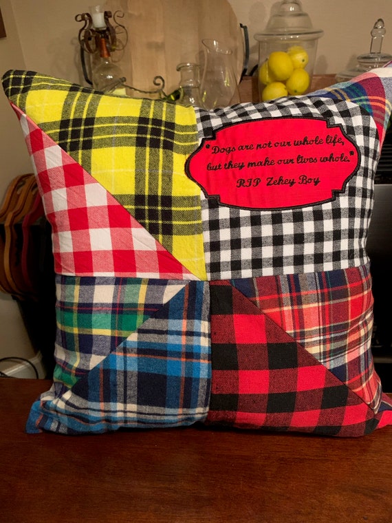Patchwork Memory Pillow Loved Ones Clothing | Etsy