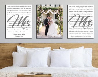 Wedding Vows Canvas Set - Etsy