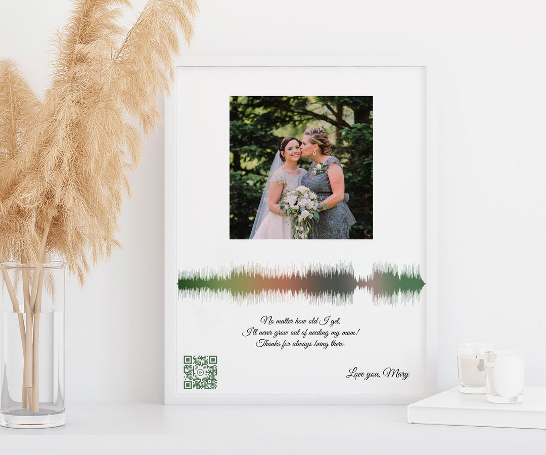 Picture and QR Code Voice Message on Canvas. Mother's Day Personalized ...