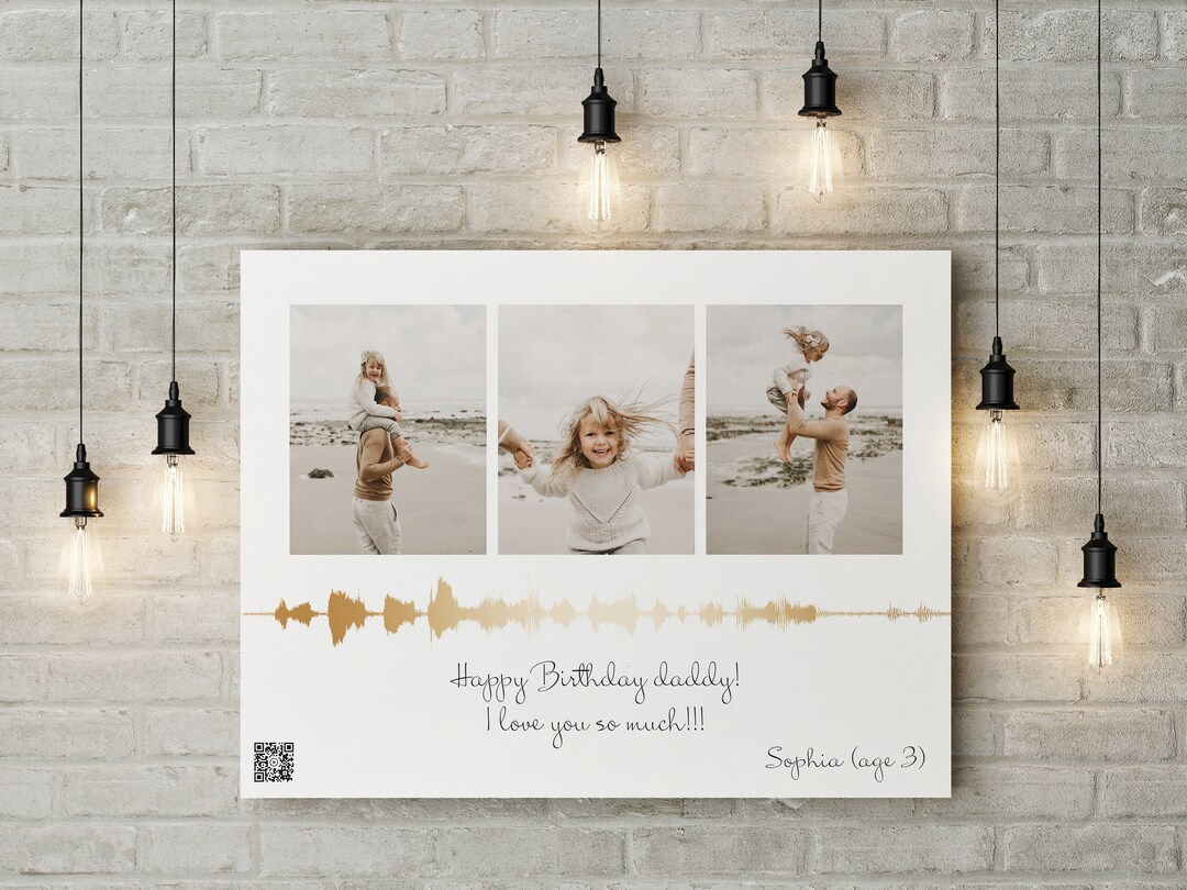 Father's Day Wall Art Sign With QR Scan Message. Gift to Parents to Mom ...