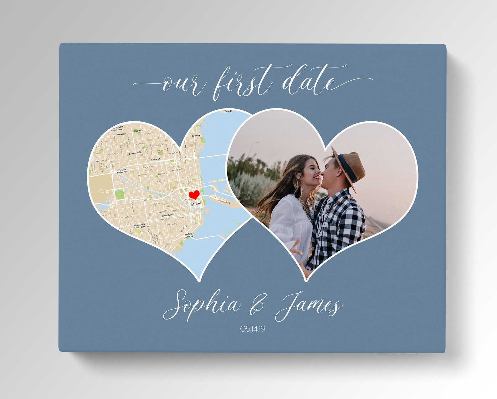 Where It All Began Map Gift First Date Map Print With - Etsy