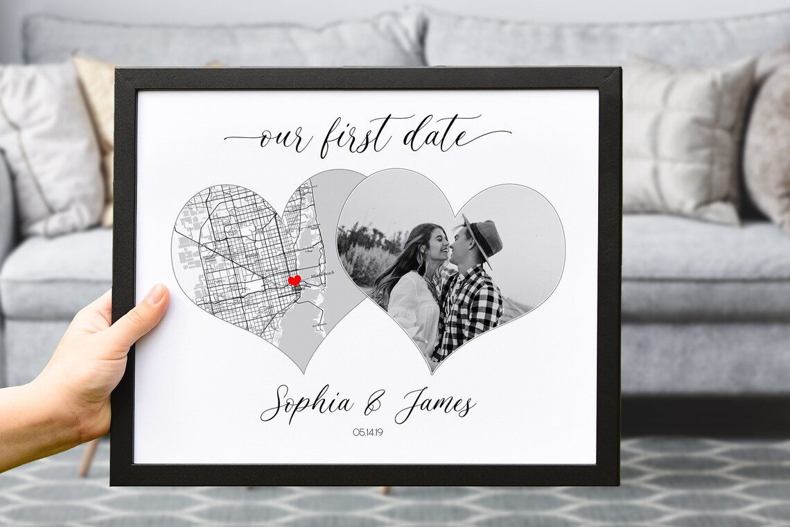 Where It All Began Map Gift First Date Map Print With - Etsy
