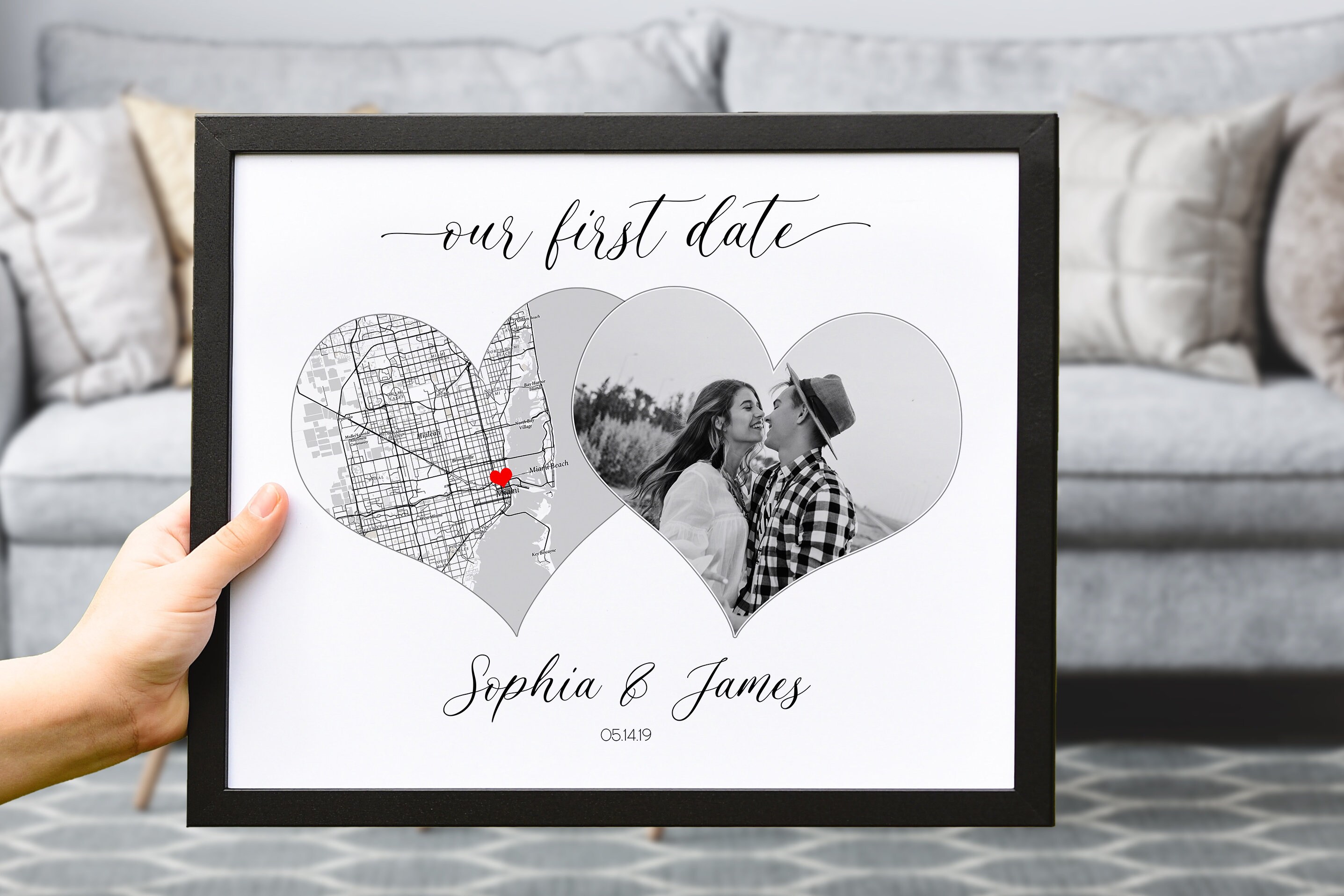 Where It All Began Map Gift First Date Map Print With - Etsy