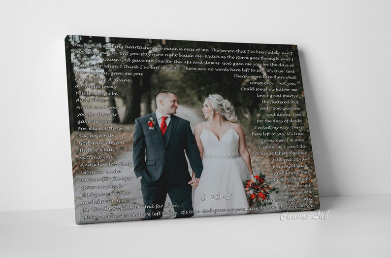 First Dance Lyrics Print on Canvas / Custom Text Print / - Etsy