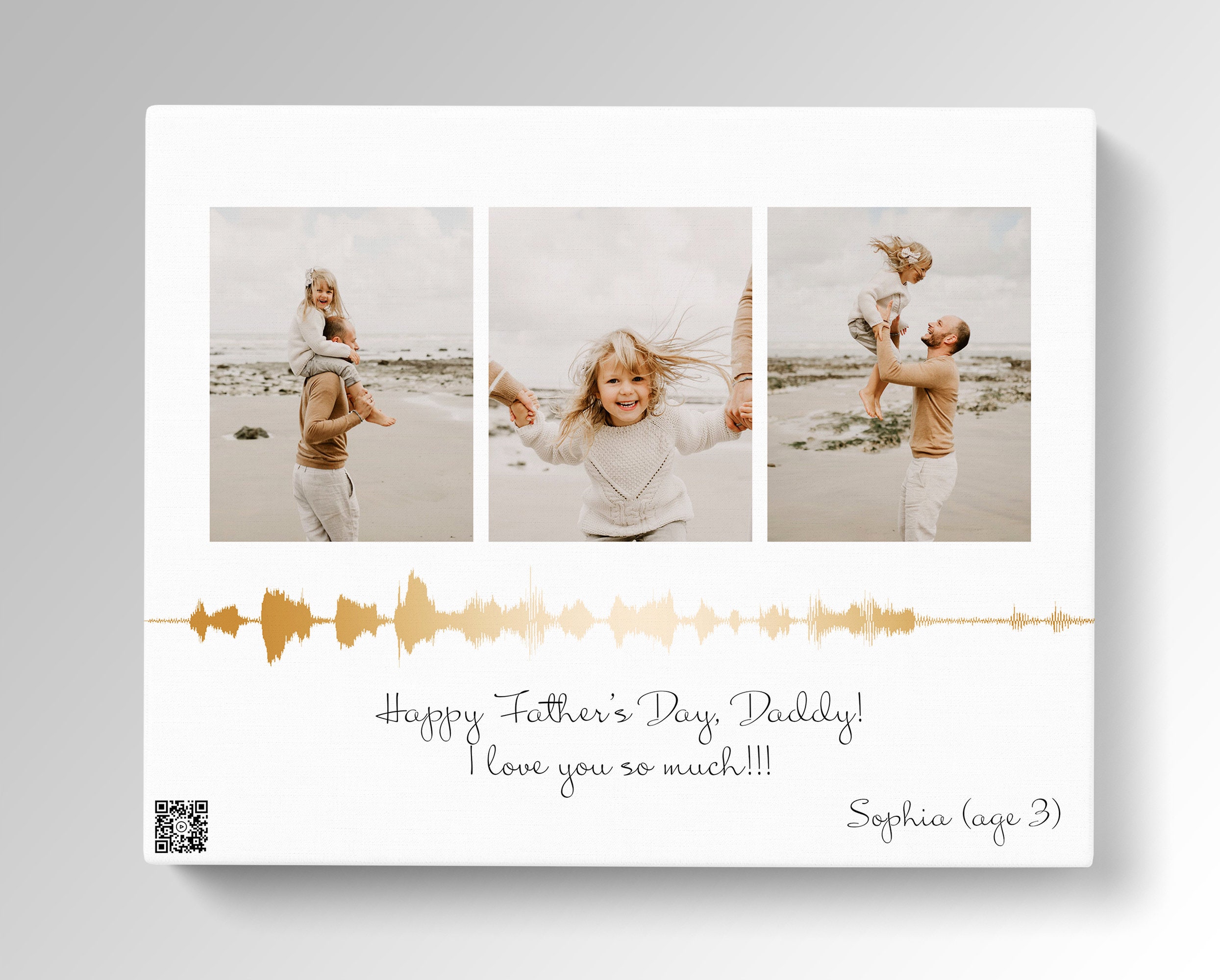 Father's Day QR Code on Picture With Voice Messages From Kids. Father's ...