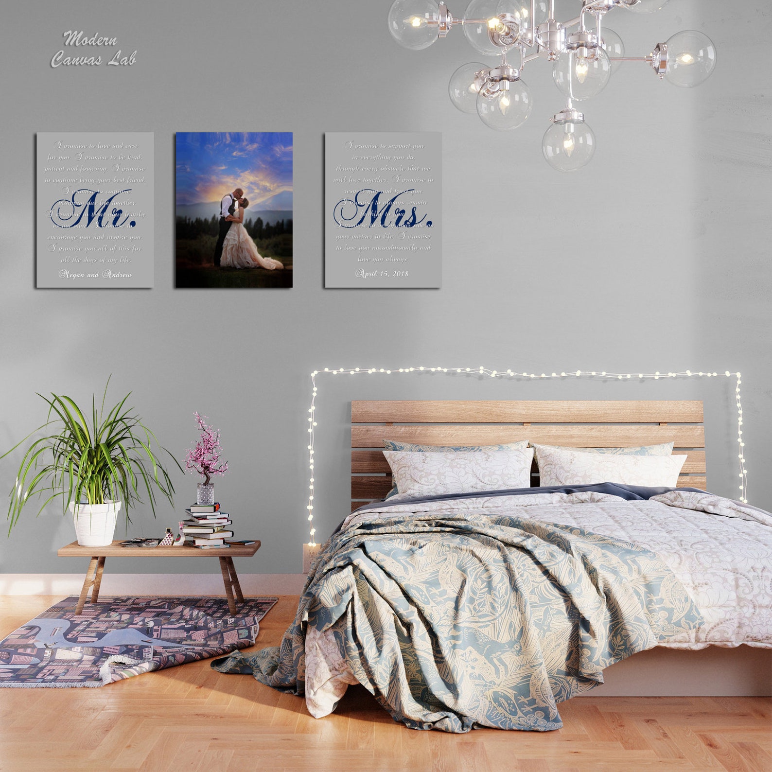 Canvas Vows Set of 3. Custom Wedding Vows Canvas/ Print Art - Etsy