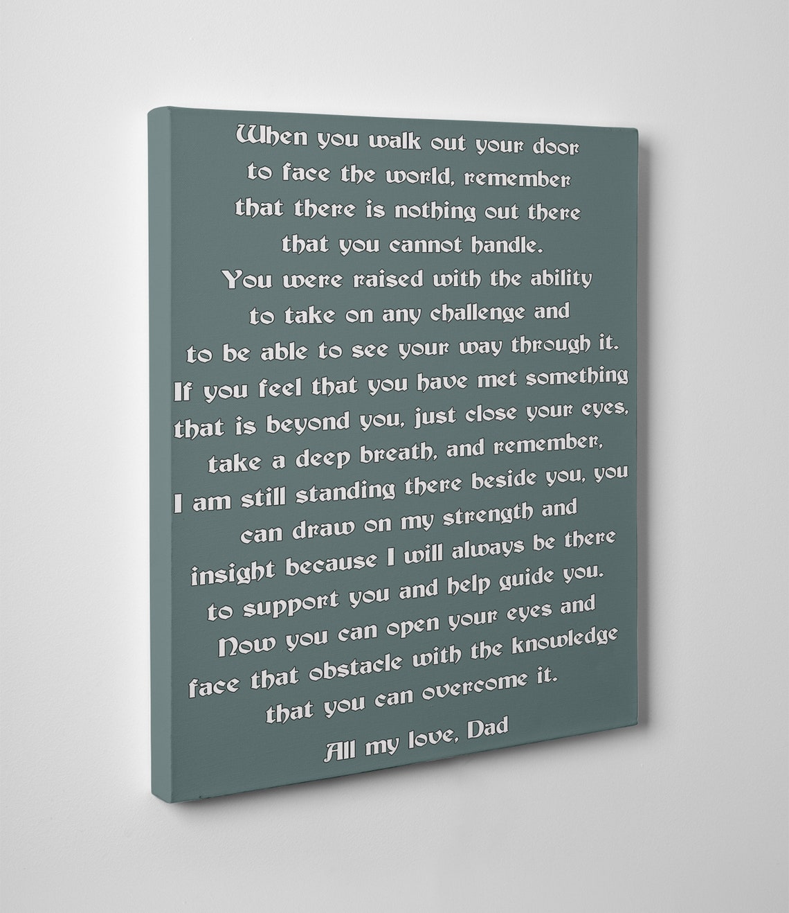 Custom Text/ Speech Print on Canvas. Custom Poem to Print on - Etsy