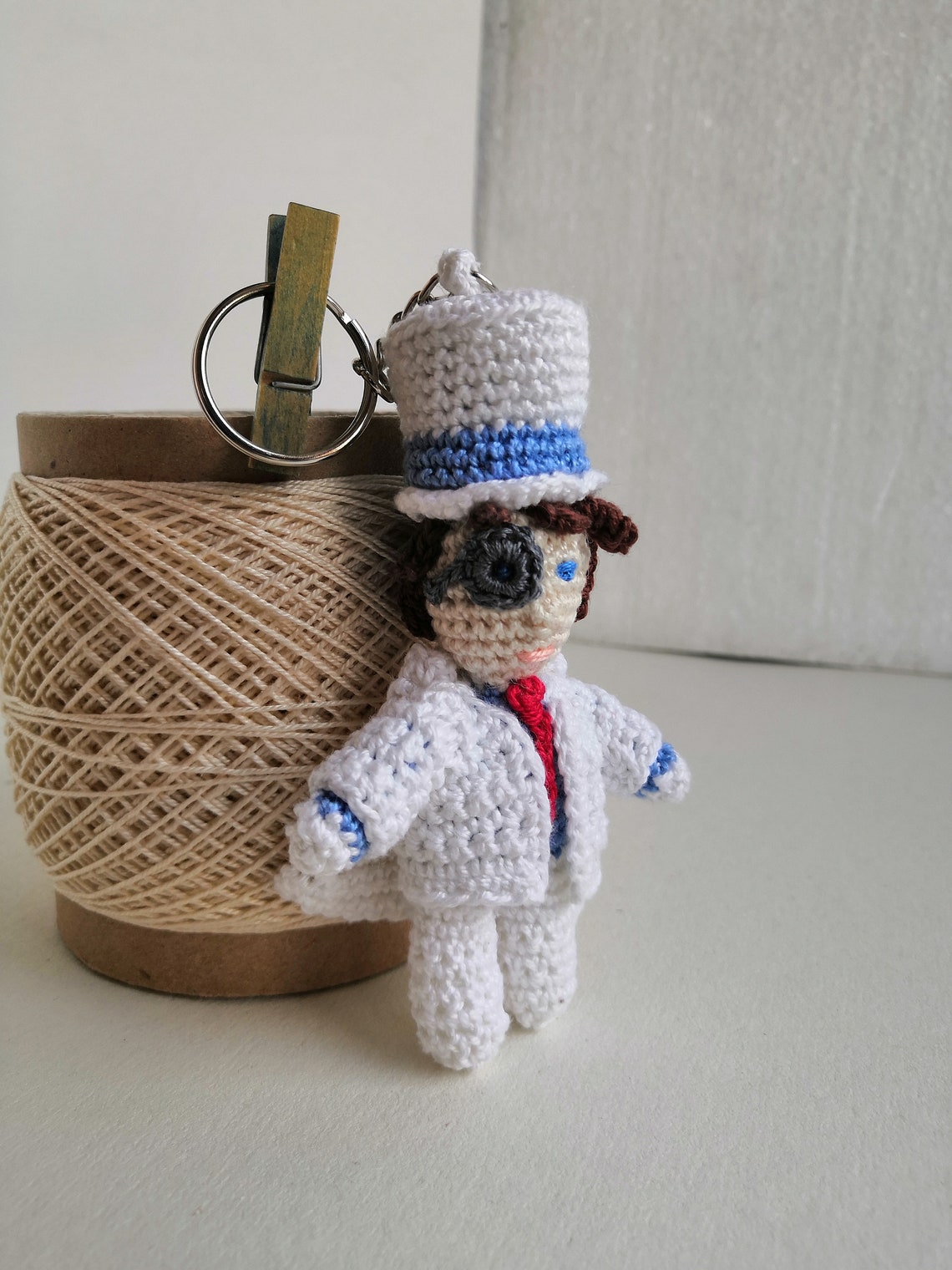 Kaito Kid Keychain Amigurumi Crochet Collectible Keychain | Etsy