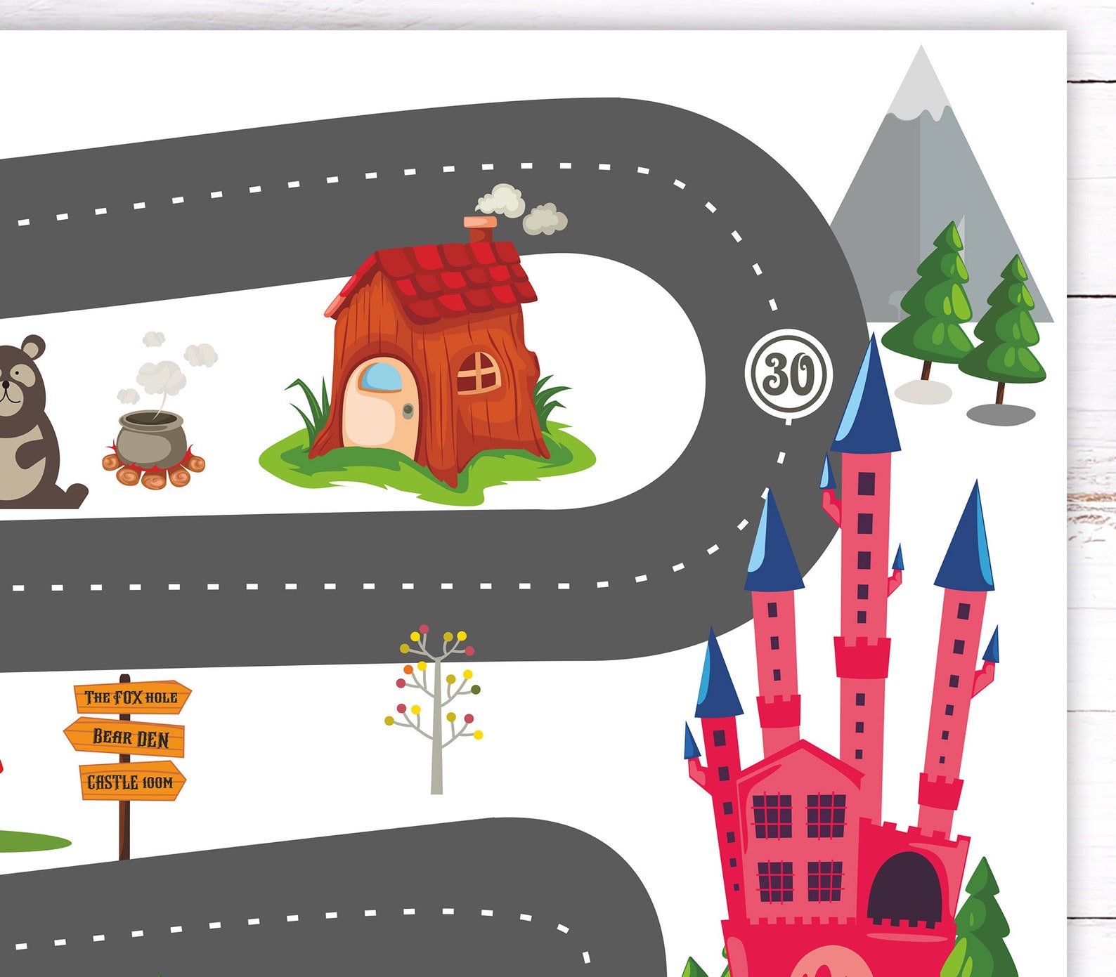 Play Mat Forest Animals: 55x55cm Furniture Sticker - Etsy