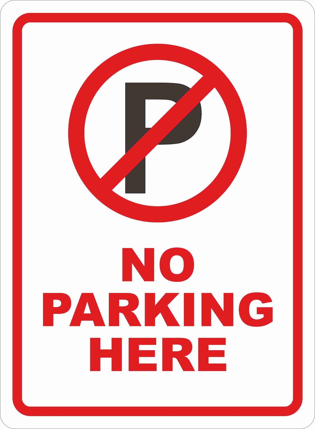 Vinyl Sticker Sign - No Parking Sticker 19x26cm - Etsy