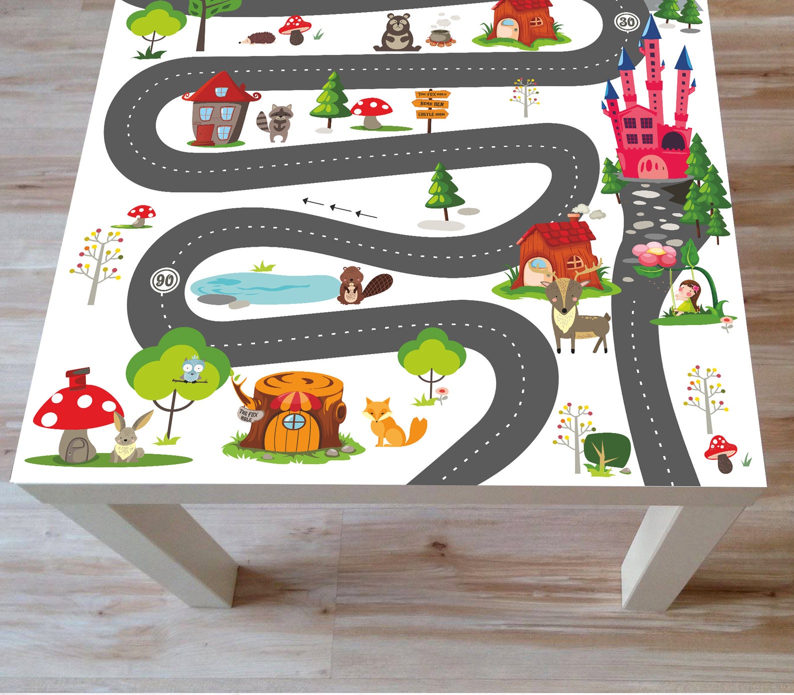 Play Mat Forest Animals: 55x55cm Furniture Sticker - Etsy