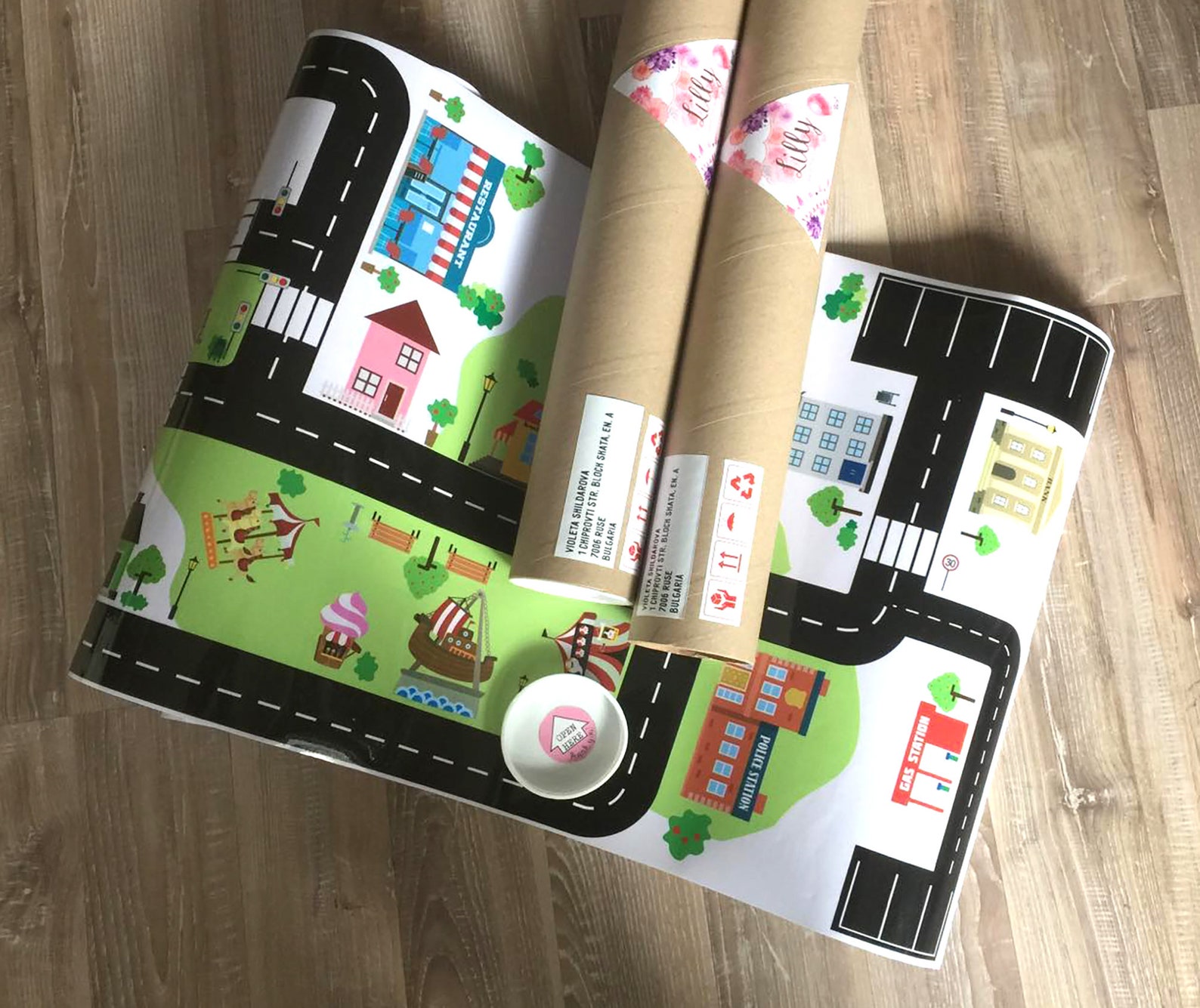 Play Mat Forest Animals: 55x55cm Furniture Sticker - Etsy