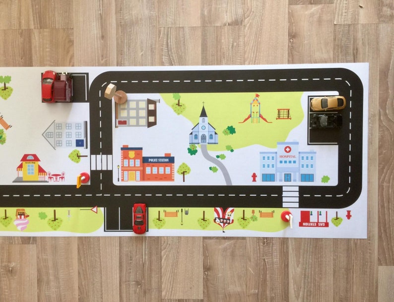 Vinyl Play Mat: "ride on City" Design - Fits IKEA Lack Table - Etsy