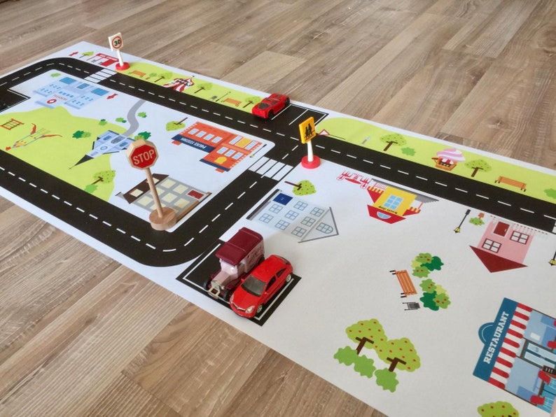Vinyl Play Mat: "ride on City" Design - Fits IKEA Lack Table - Etsy