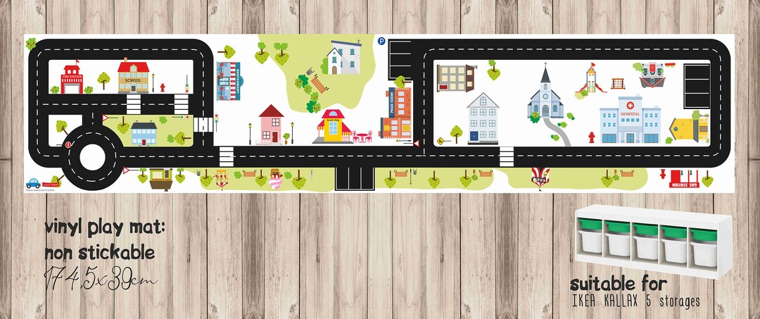 Vinyl Play Mat: "ride on City" for IKEA KALLAX (174,5x39cm) - Etsy
