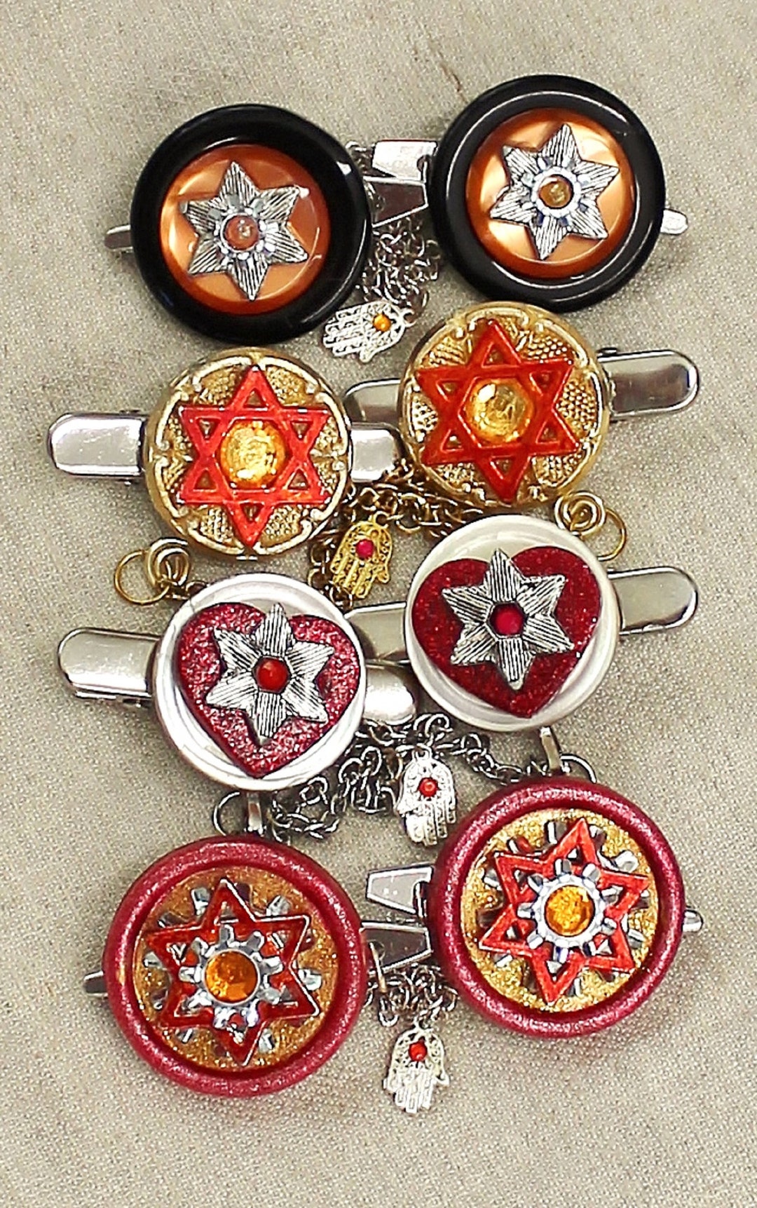 Tallis Clips, Tallit Clips, Star of David, Bar Mitzvah Gift,bat Mitzvah ...