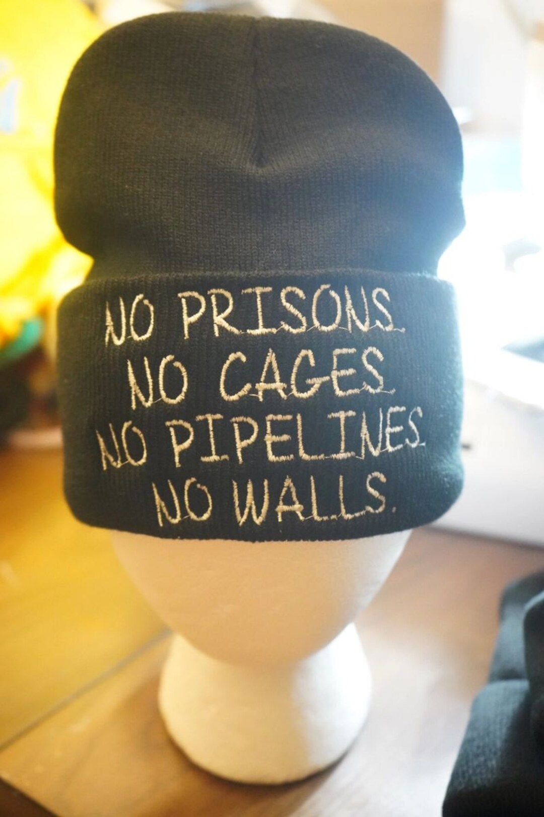 No Pipelines. No Cages. No Prisons. No Walls. Beanies - Etsy