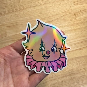 Kewpie Sticker/ Kewpie Clown /holographic/kewpie Doll/laptop/hydroflask ...