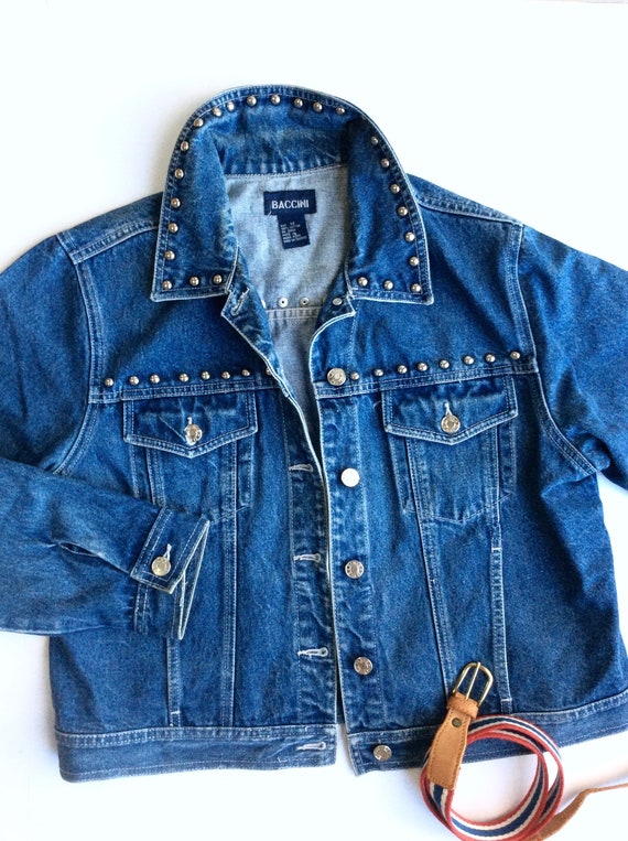 Baccini 1980's Denim Jacket. Studded 100% durable cot… - Gem