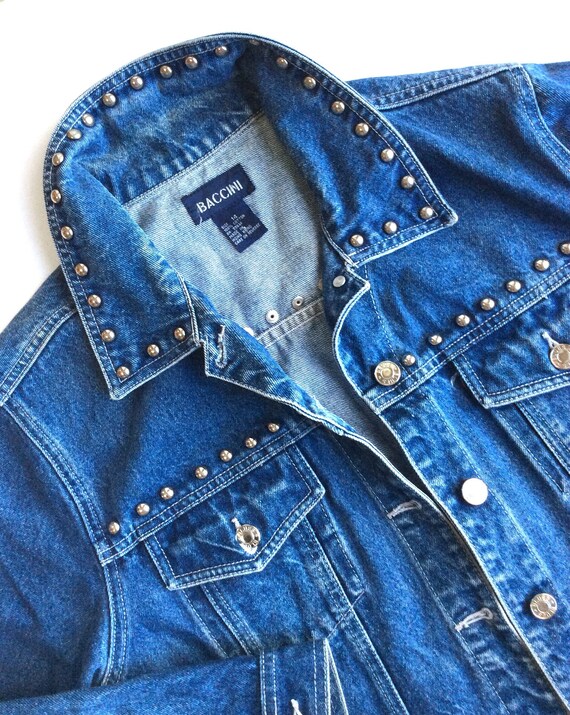 Baccini 1980's Denim Jacket. Studded 100% durable cot… - Gem
