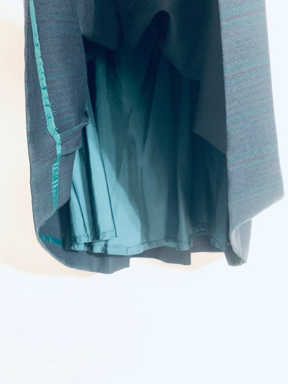 Vintage Stanley Blacker, forest green, red stripe, wo… - Gem