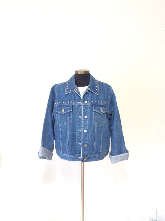 Baccini 1980's Denim Jacket. Studded 100% durable cot… - Gem