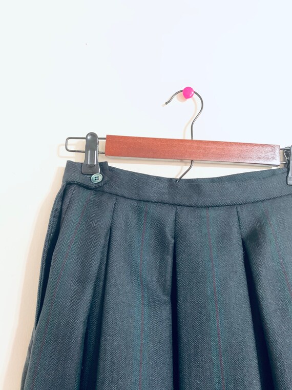 Vintage Stanley Blacker, forest green, red stripe, wo… - Gem