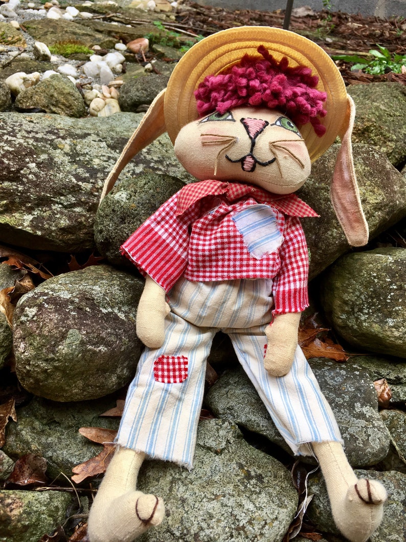 Adorable Vintage Male Bunny Rabbit Rag Doll - Etsy