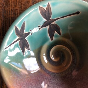 Heart Shaped Dragonfly Bowl. Handmade Pottery Dish. Thank You Gift ...