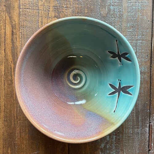 Pottery Dragonfly Serving Bowl. Handmade Ceramic Salad Bowl. - Etsy