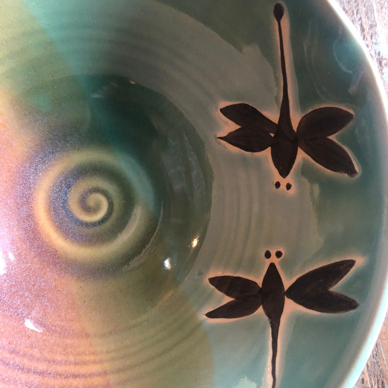 Pottery Dragonfly Serving Bowl. Handmade Ceramic Salad Bowl. | Etsy