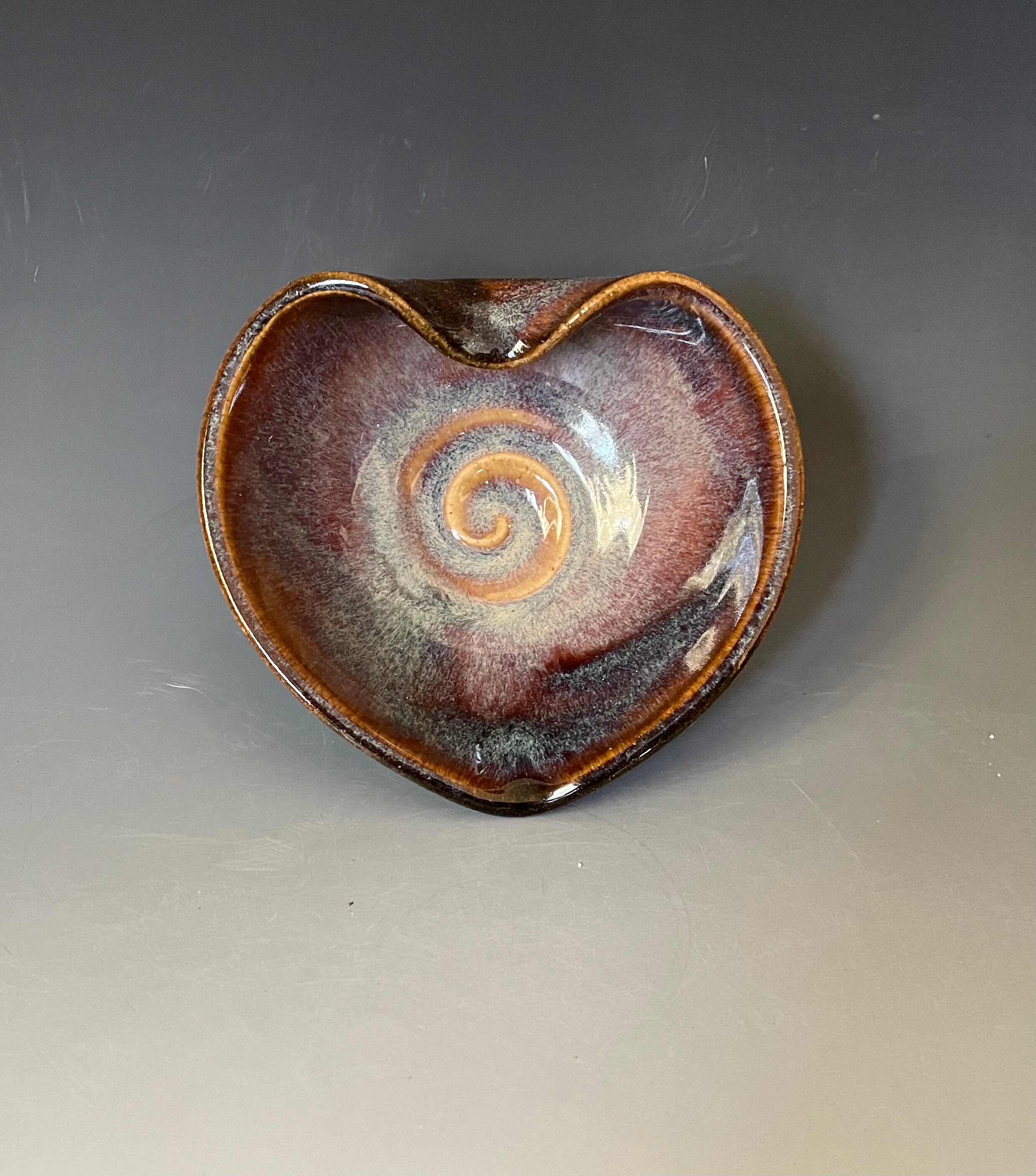 Southwest pottery heart dish. Sunset handmade pottery 4 inch | Etsy