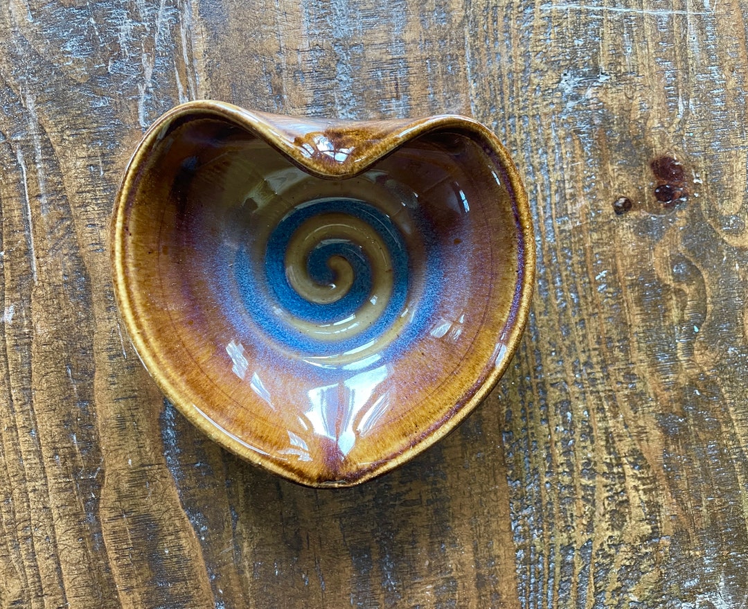 Southwest Pottery Heart Dish. Sunset Handmade Pottery 4 Inch Heart Bowl ...