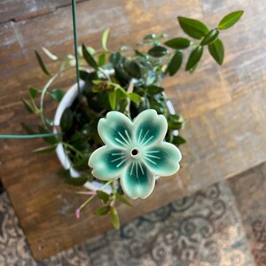 Ceramic Flower Plant Stick. 1 Inch Pottery Flower. Accent for Plants ...