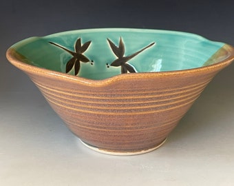 Pottery Dragonfly Serving Bowl. Handmade Ceramic Salad Bowl. | Etsy