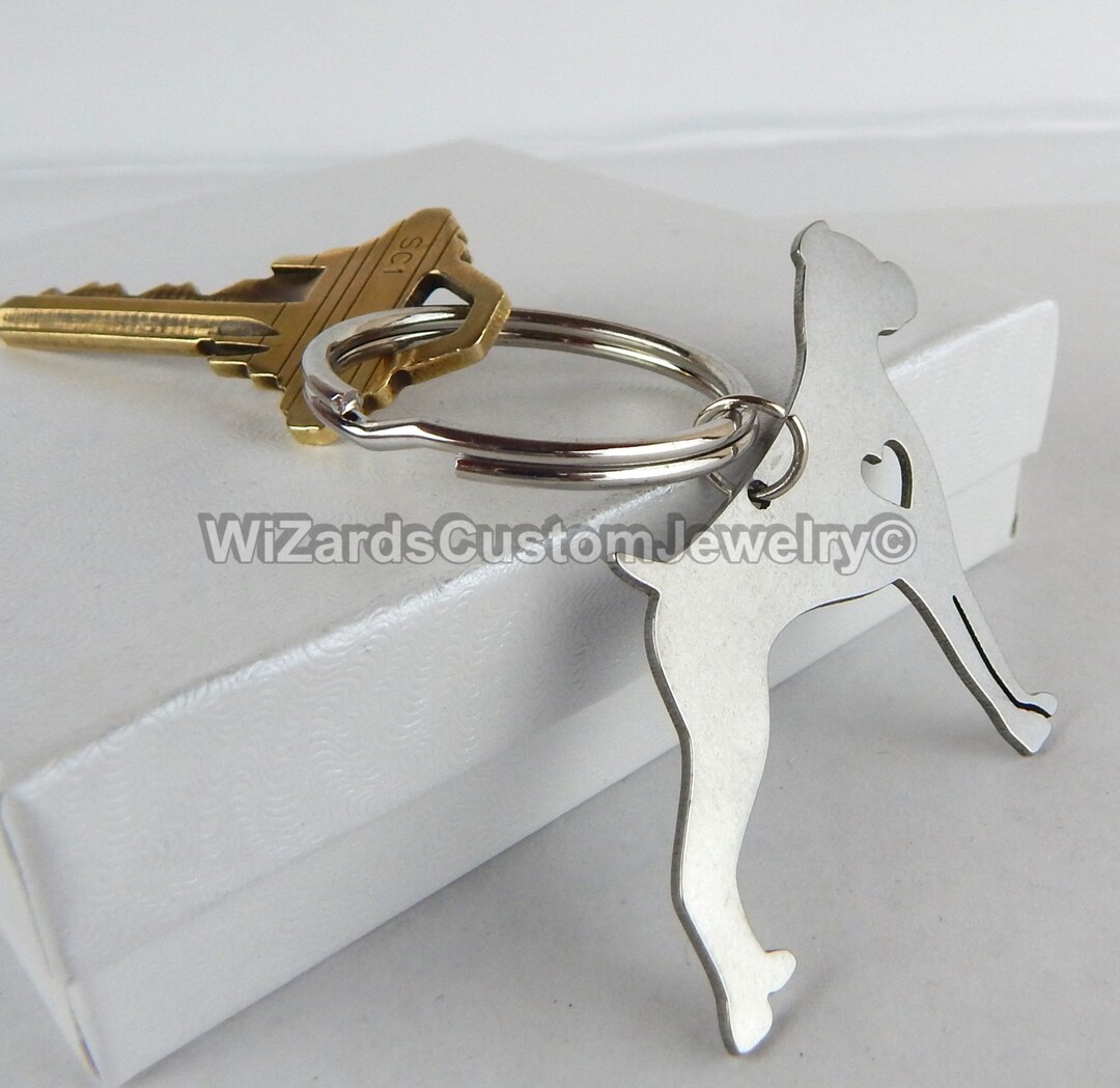 Boxer Dog Keychain Memorial, Dog Keychain Engraving, Dog Keychain With ...