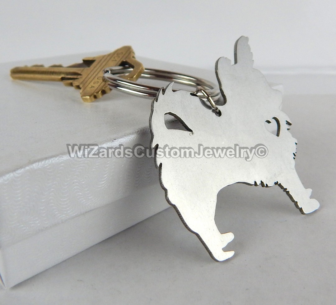 Chihuahua Dog Keychain Memorial, Dog Keychain Engraving, Dog Keychain ...