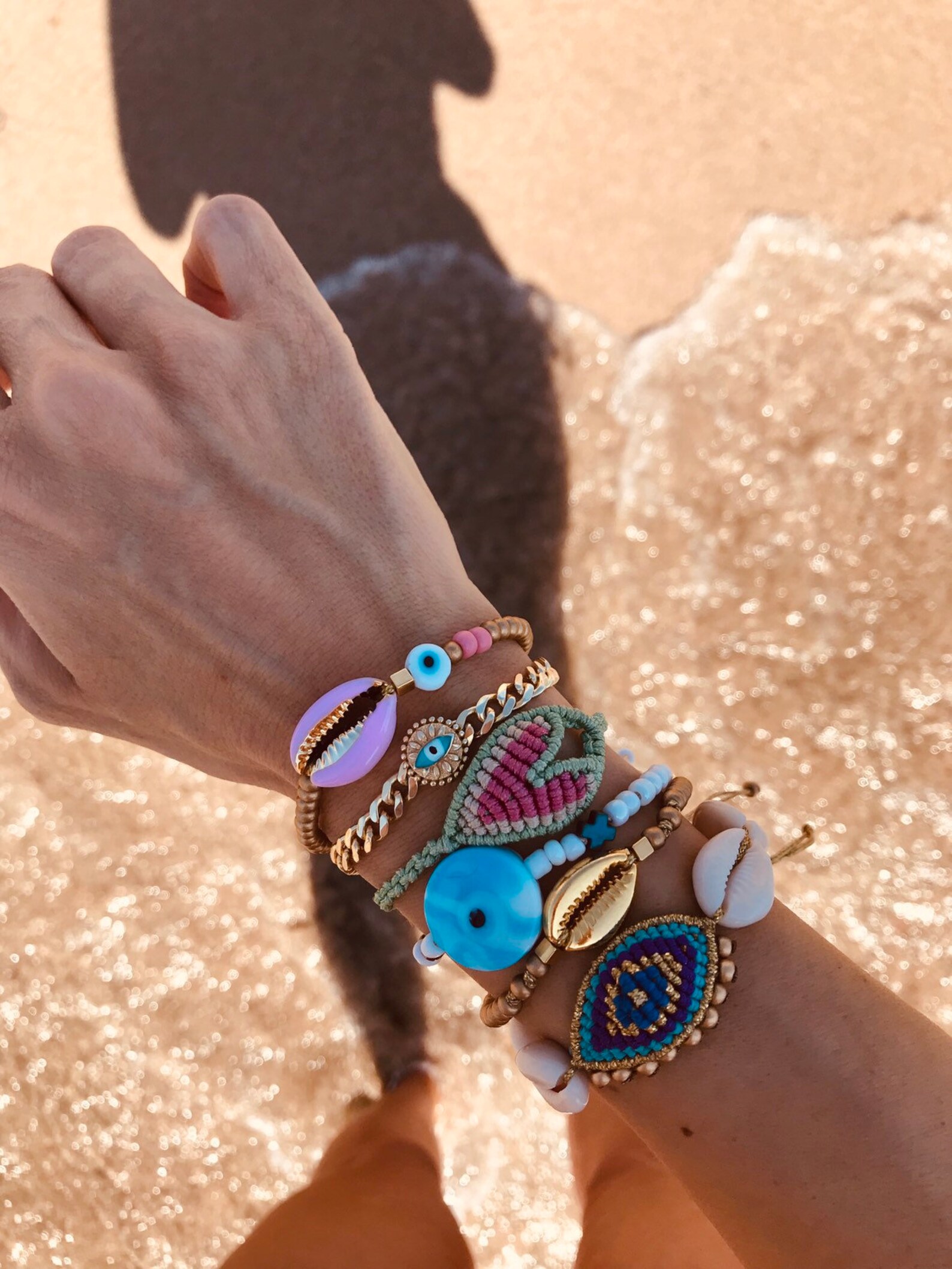 Summer Bracelets Combination, Shell Bracelets, Cowrie Shell Bracelet ...