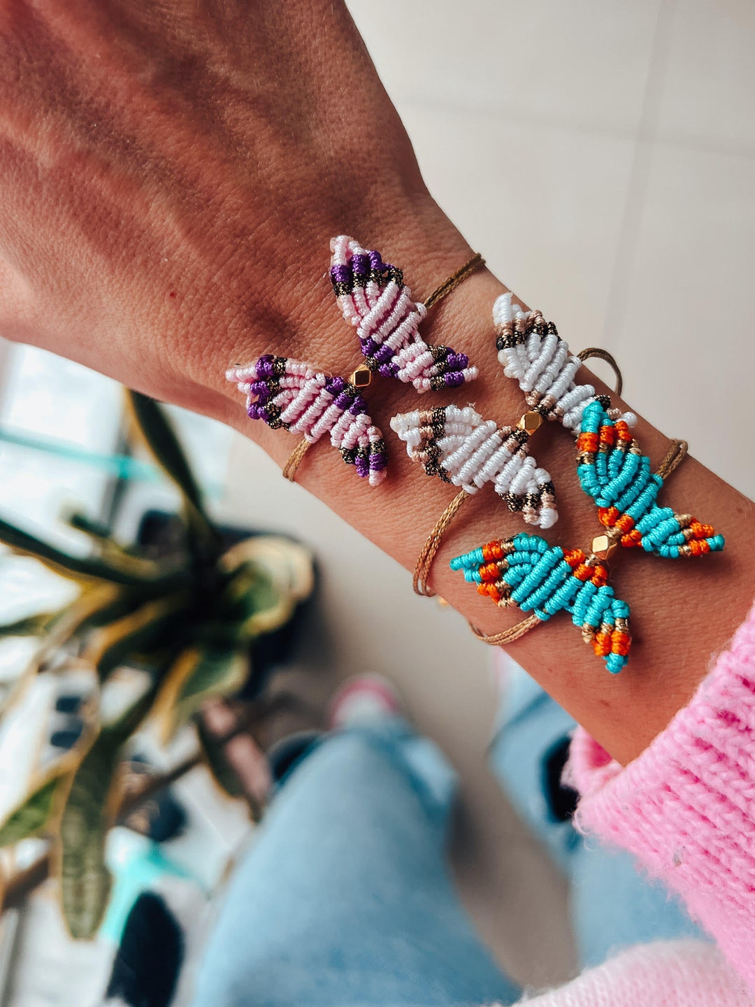 Handwoven Butterfly Bracelet, Butterflies, Turquoise Jewelry ...