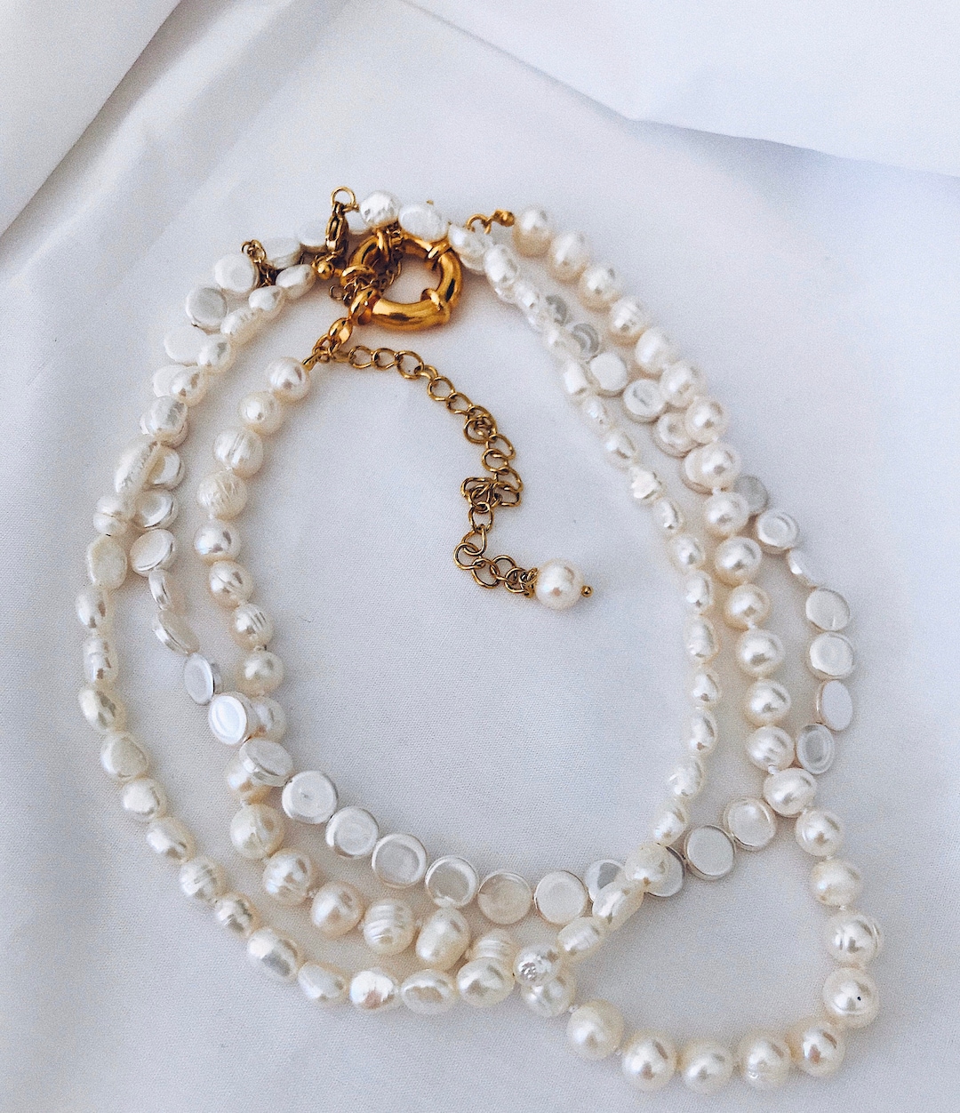 Colliers de perles véritables, collier tour de cou de perles, cadeau ...