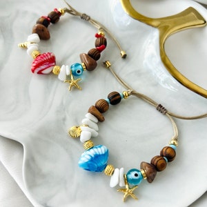 Summer Bracelets Combination, Shell Bracelets, Scallop Shell Bracelet ...