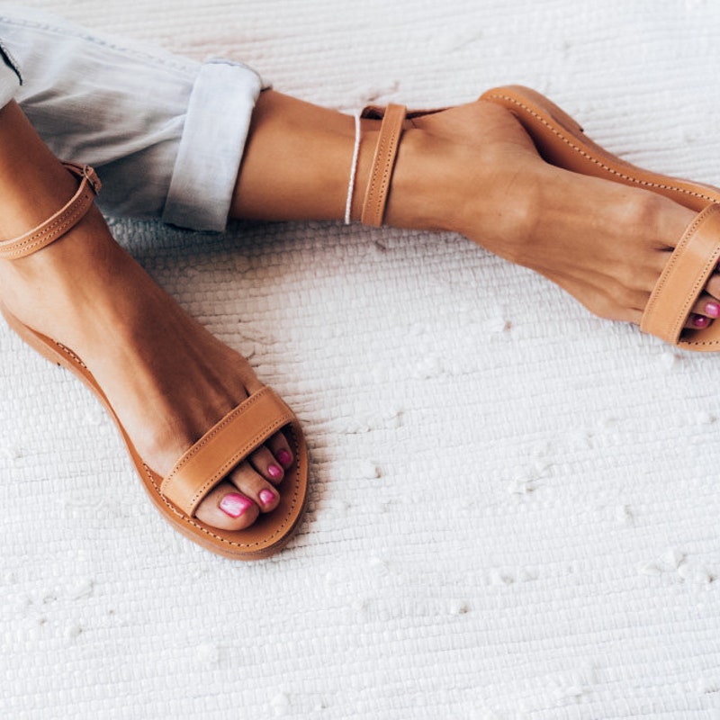 Strappy Minimal Sandals - Etsy