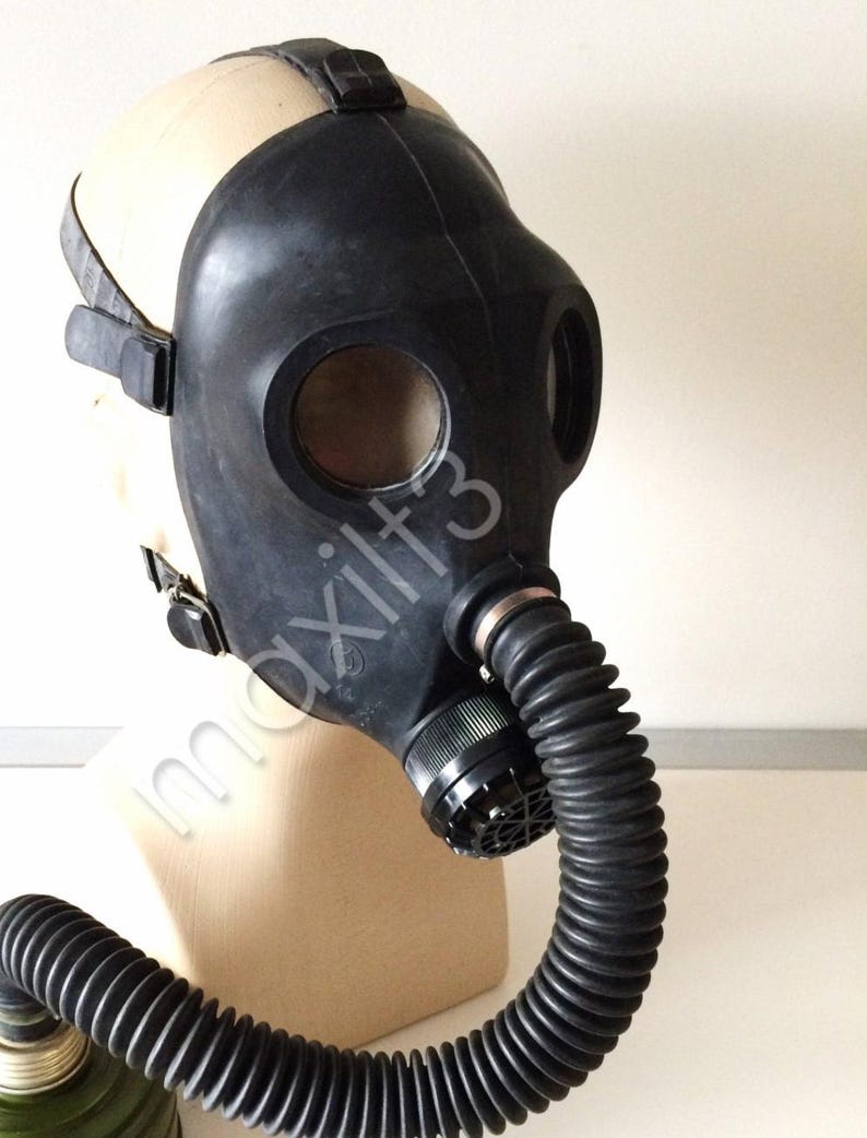 Black Rubber Gas Mask PDF-2SH Gas Mask With Hose Gas Mask Costume Gas ...