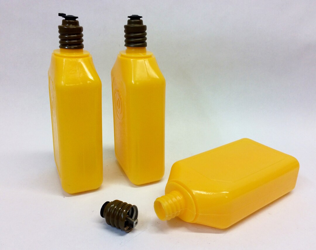 Set of 3 Vintage Plastic Flask Gas Mask GP-7V PMK Flask Drinking ...