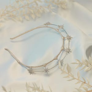 Silver Star Crown Celestial Bridal Crown Silver Star Halo Cosmic ...