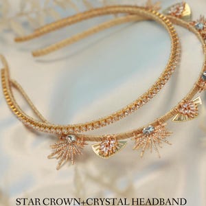 Star Bridal Crown Celestial Wedding Headband Celestial Bridal Crown ...