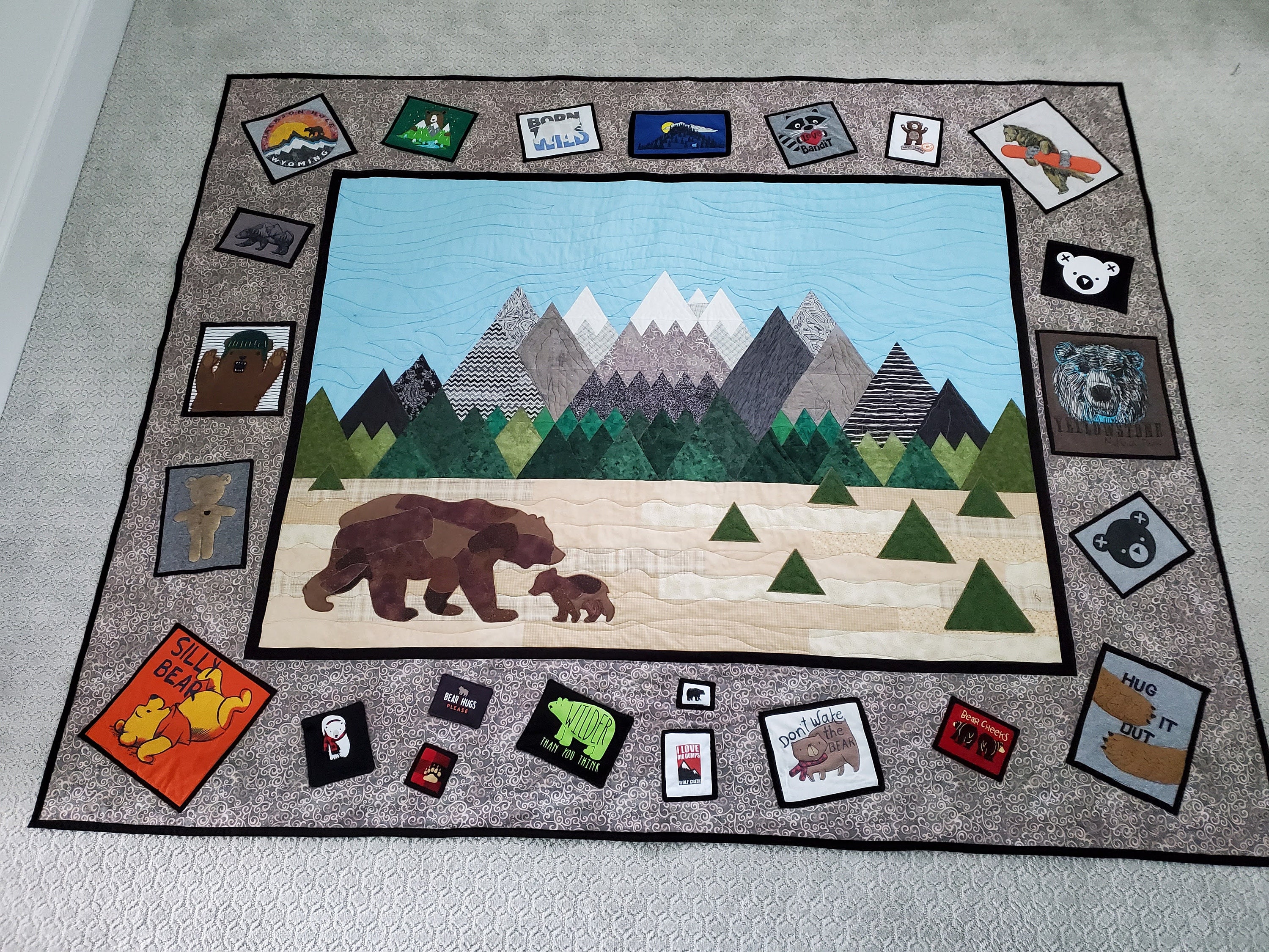 Digital Pattern to Create Your Own Rocky Mountain Bear Quilt - Etsy