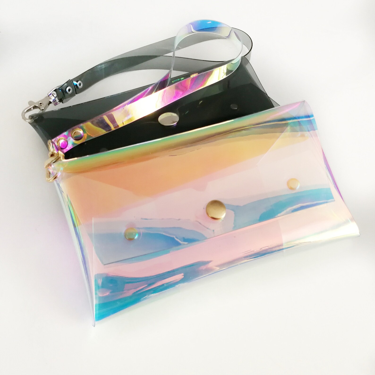 Clear Wristlet Wallet Iphone Wallet Vegan Clutch Purse - Etsy