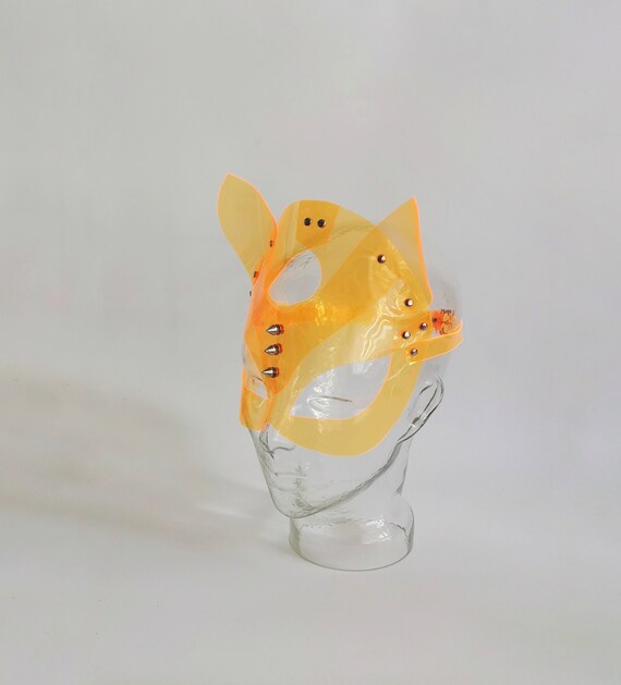 Orange Fox Mask Uv Reactive Blacklight Accessories Face - Etsy